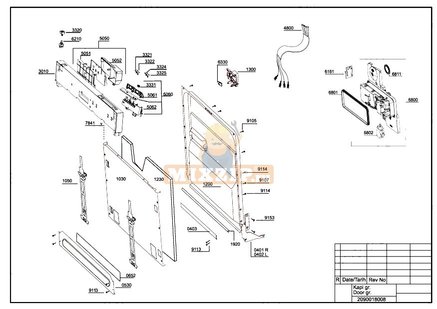 Подбор запчасти для Посудомоечная машина Beko DIN 5833 (7609343942 ...